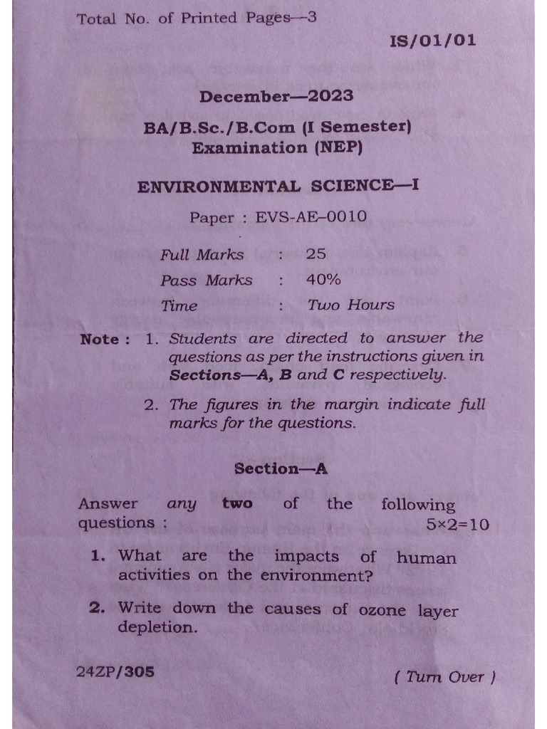 Evs I Sem Pdf