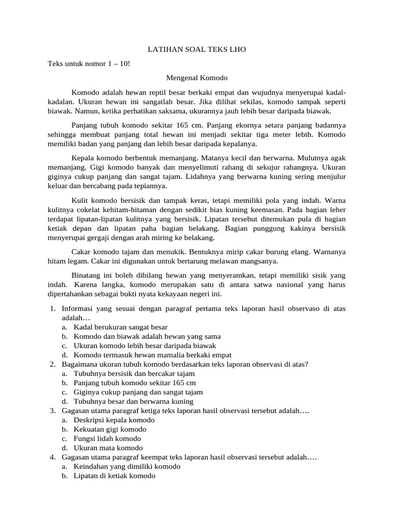 Latihan Soal 8 Bind | PDF