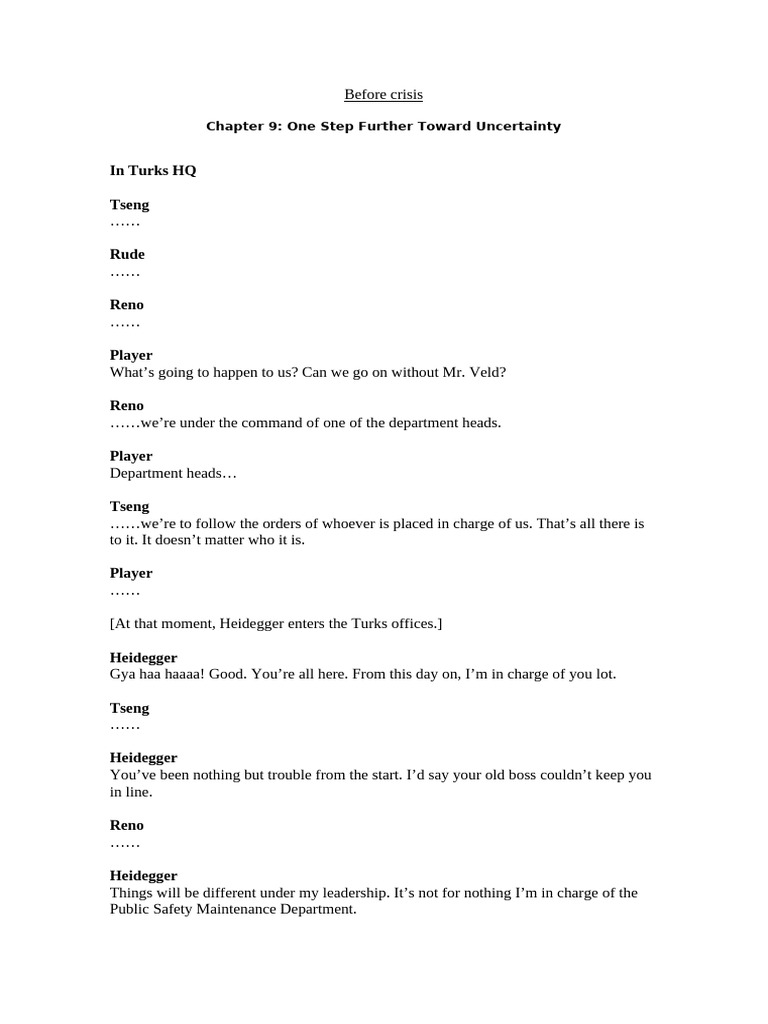 Before Crisis Ingles Cap9 | PDF