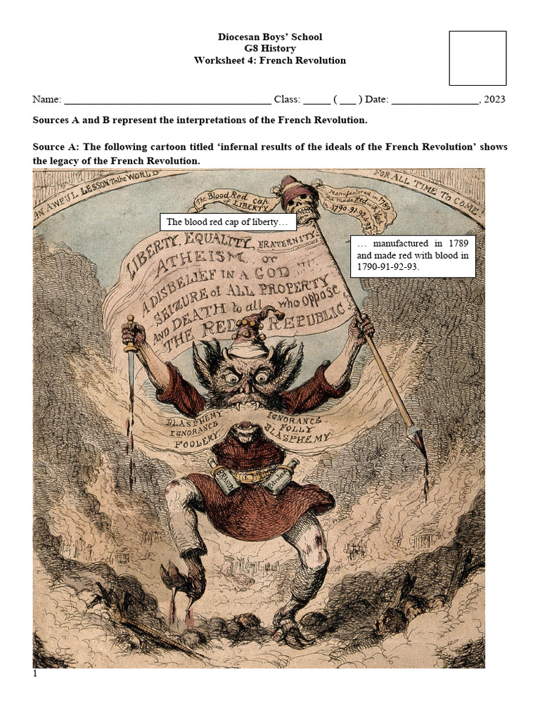 G8 History WS4-key | PDF | Reign Of Terror | French Revolution