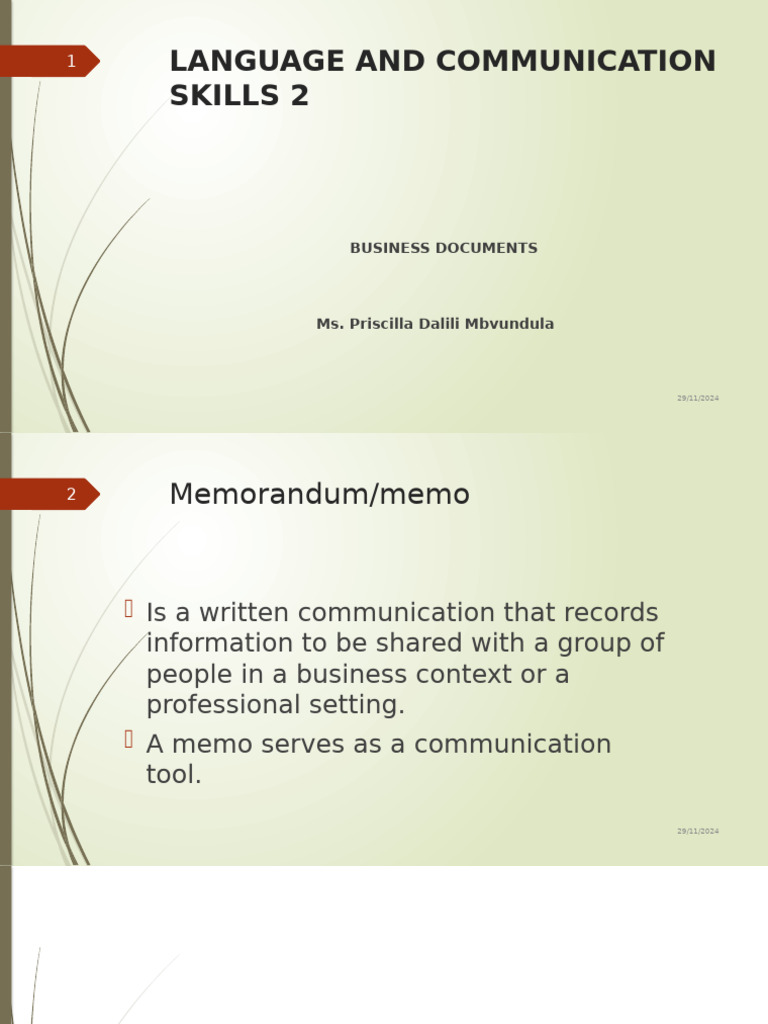 Understanding Formal Business Memos | PDF | Memorandum | Human ...