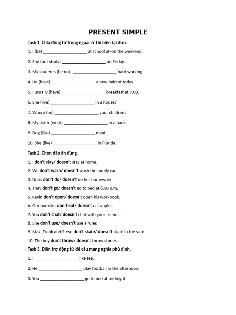 PRESENT SIMPLE 2 | PDF