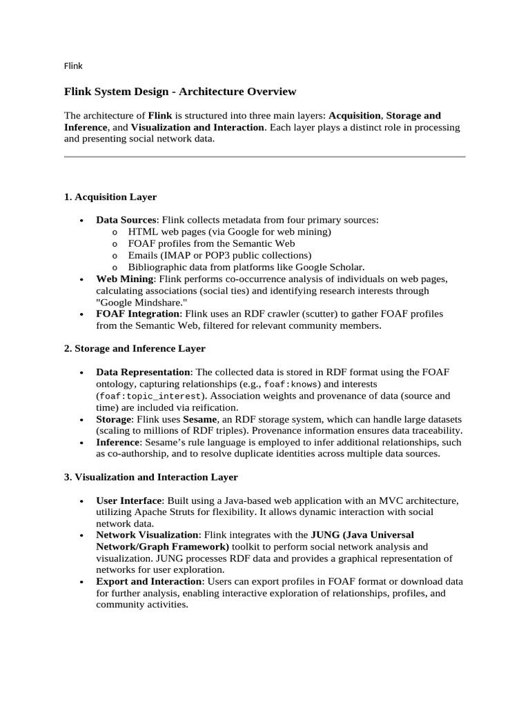 Flink System Design | PDF