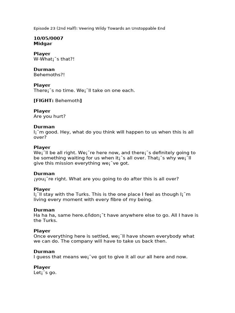 Before Crisis Ingles Cap 23b | PDF