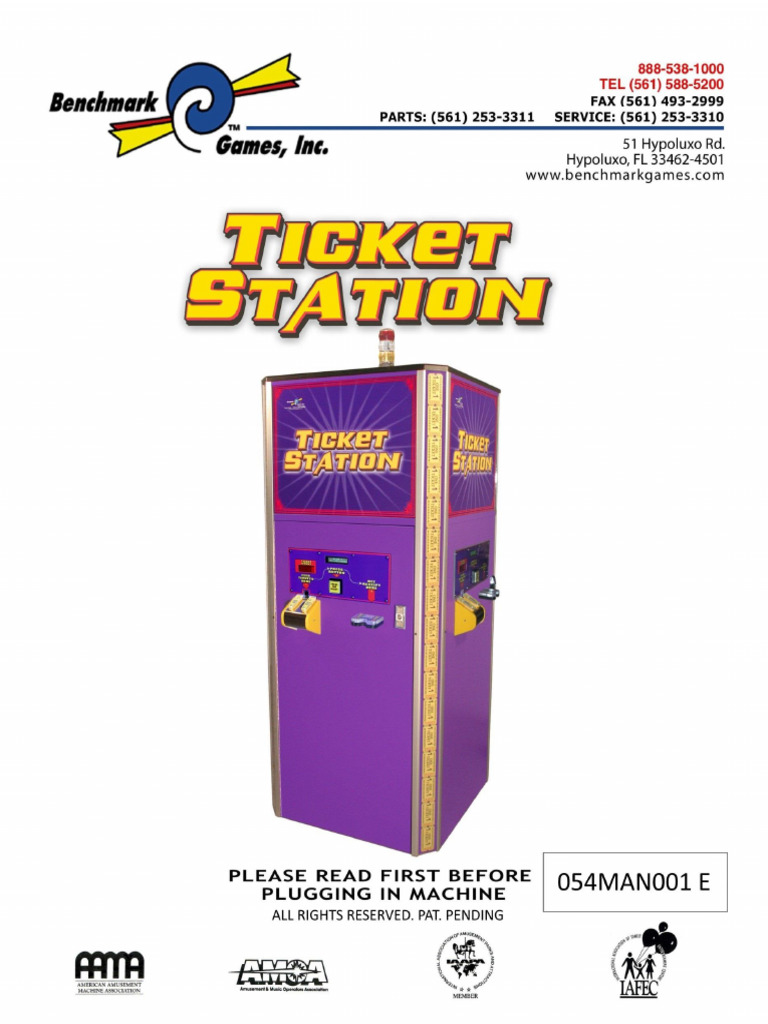 Benchmark Ticket Station Manual | PDF | Printer (Computing) | Barcode