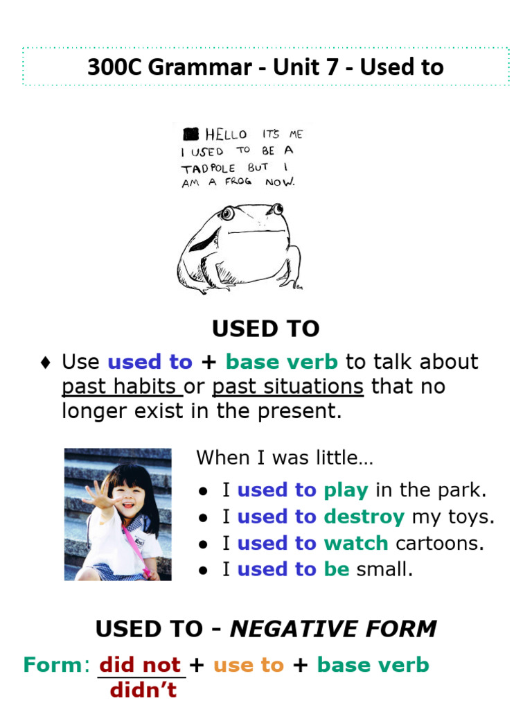 Understanding "Used To" in Grammar | PDF