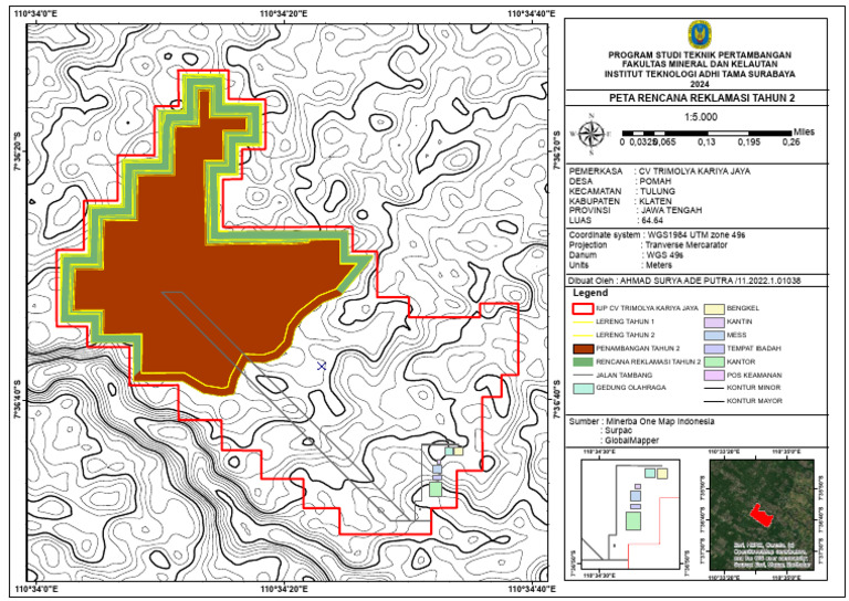 Peta Rencana Reklamasi Tambang Tahun 2 | PDF