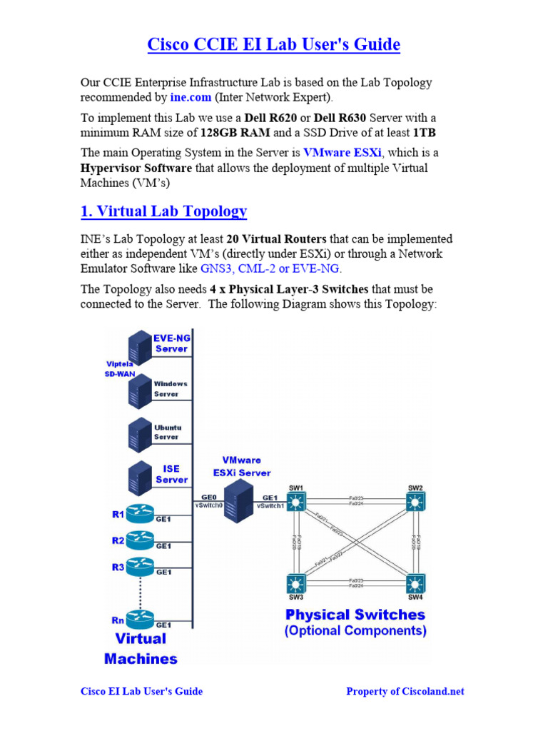CCIE EI Virtual Lab Users Guide | PDF | Superuser | Command Line Interface