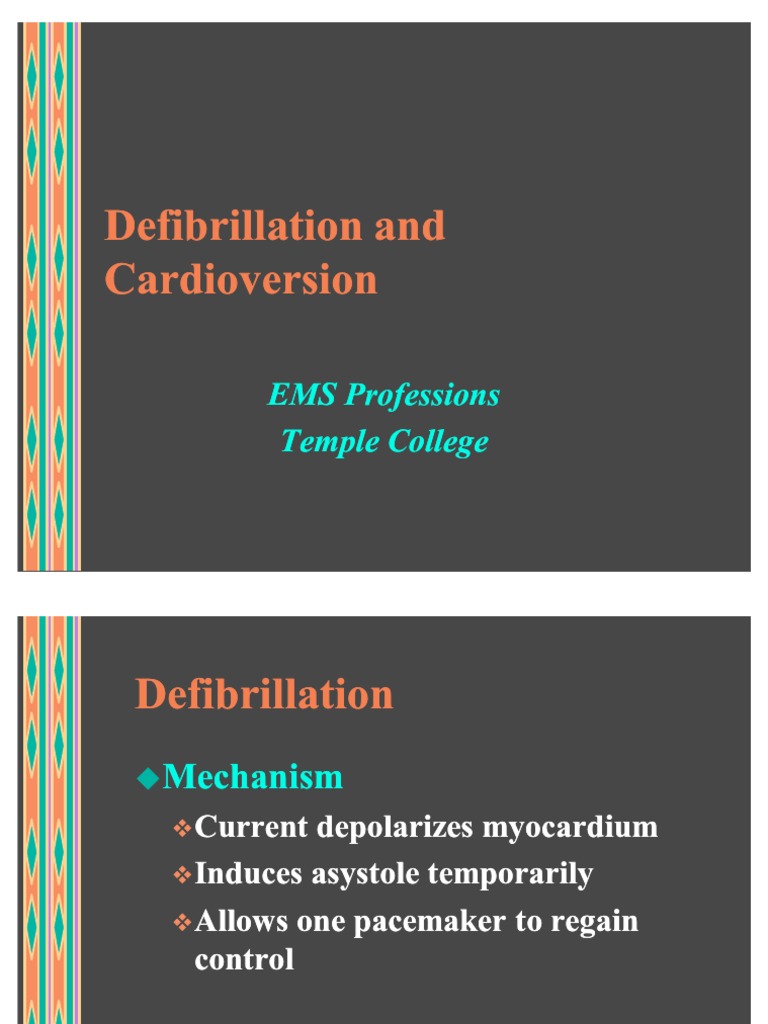 Defibrillation vs. Cardioversion Explained | PDF
