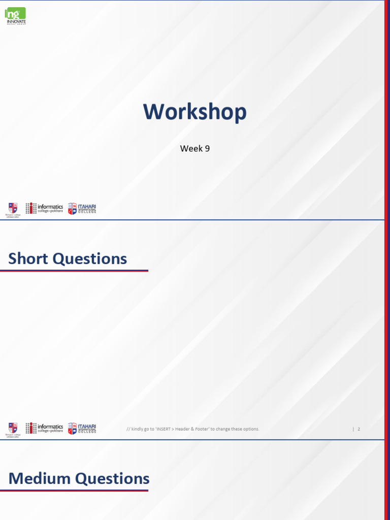 WorkshopWeek9.pptx 91647 | PDF