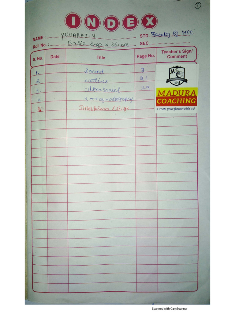 TNEB B.E & S - Physics Hand-Written | PDF