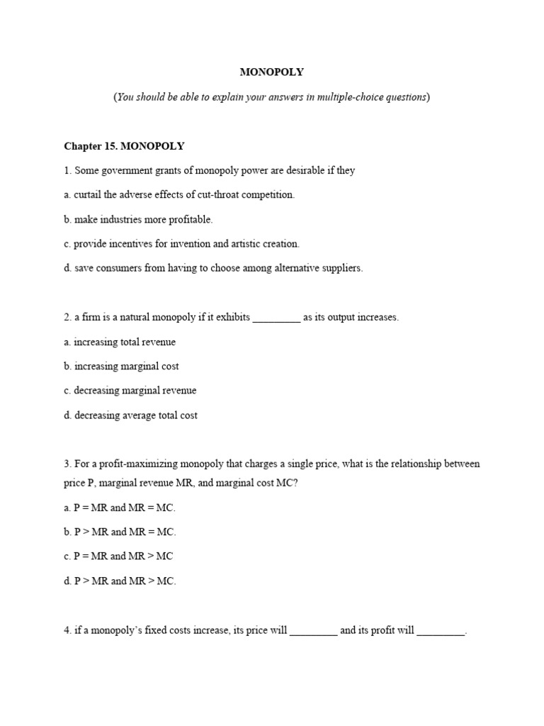 6.Monopoly | PDF | Monopoly | Profit (Economics)