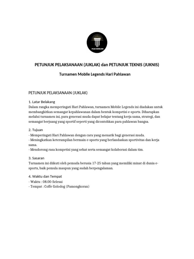 Juklak Juknis ML Pilar | PDF