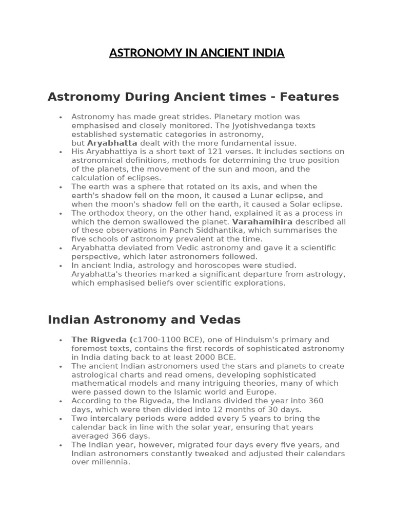 Ancient Indian Astronomy Insights | PDF | Astronomy | Physical Sciences