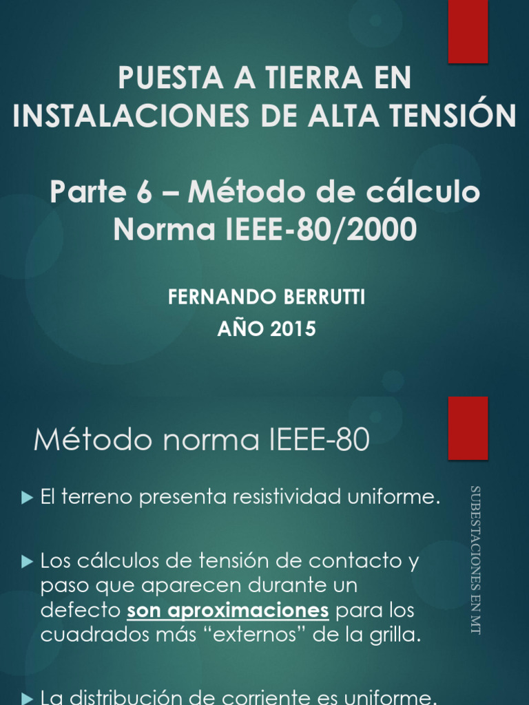PAT - Metodo de Calculo IEEE 80 | PDF | voltaje | Ingeniería de Edificación