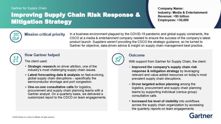 New Cvs Stories Improving Supply Chain Risk Response Mitigation Strategy | PDF | Supply Chain ...