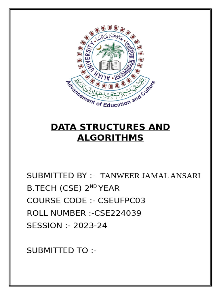 Data Structures and Algorithms | PDF