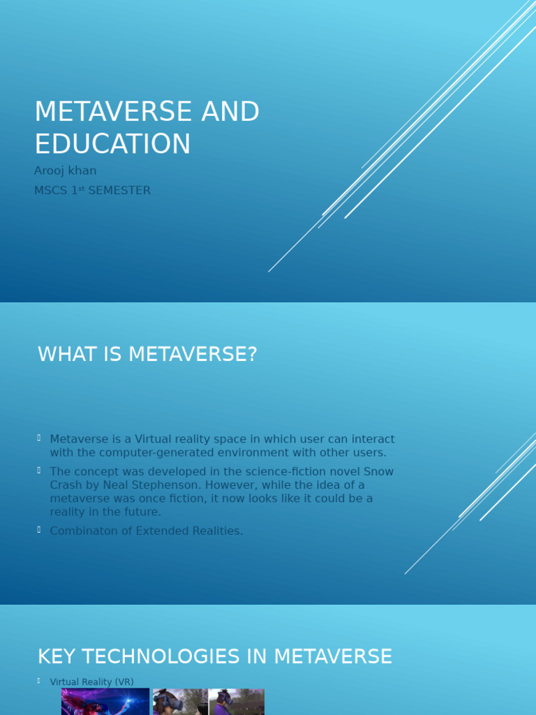 Metaverse and Education | PDF | Virtual Reality | Learning