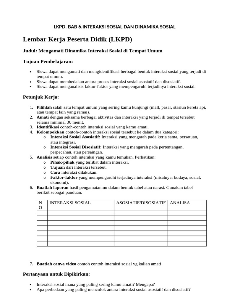 LKPD Bab 6, Canva | PDF