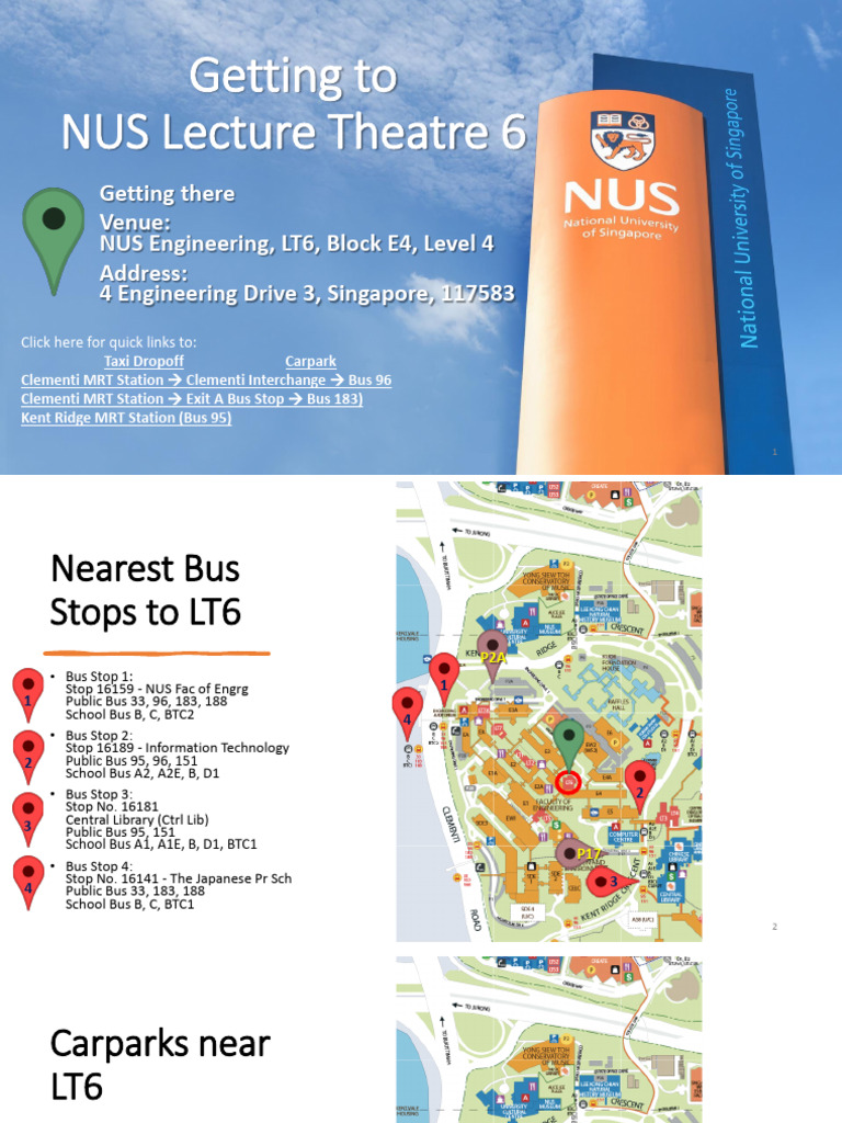 NUS LT6 Directions Guide | PDF | Transport | Land Transport