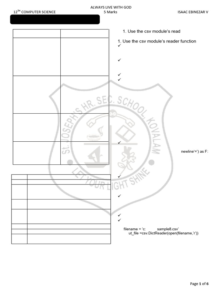 Python CSV File Handling Guide | PDF | Parameter (Computer Programming) | Command Line Interface