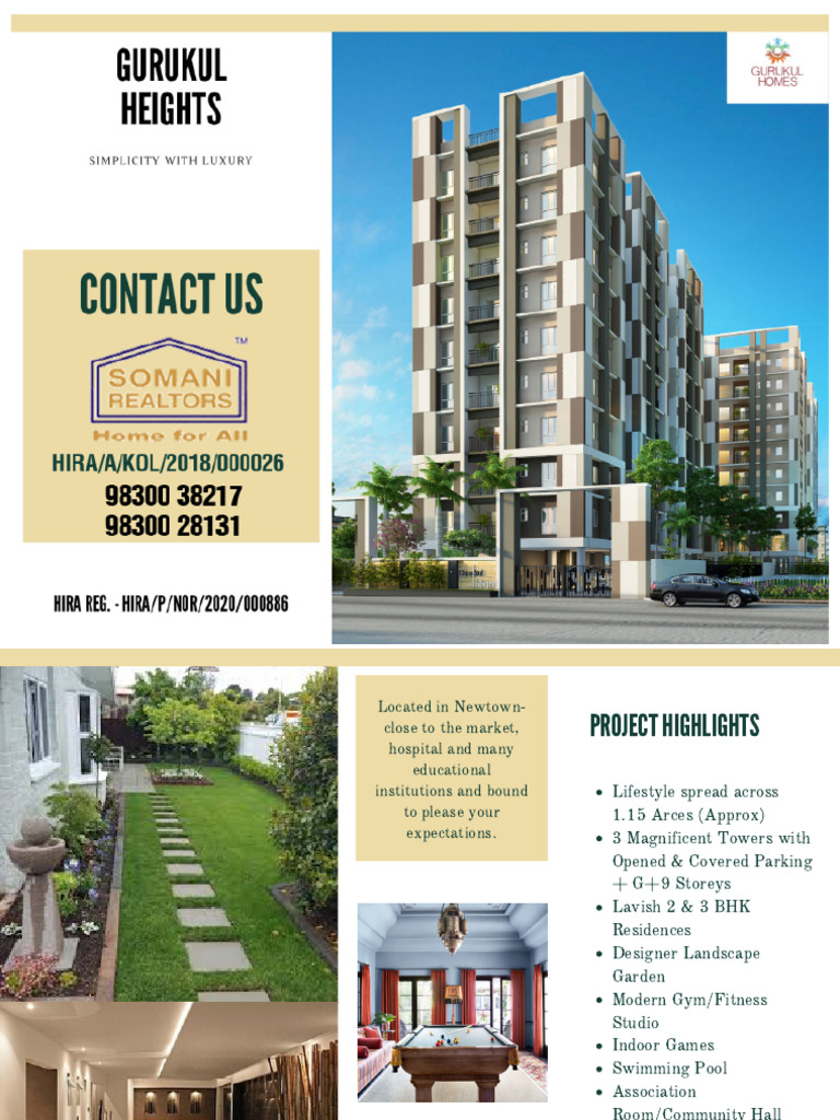 Gurukul Homes Brochure - Gurukul Heights Edited | PDF | Tile | Door