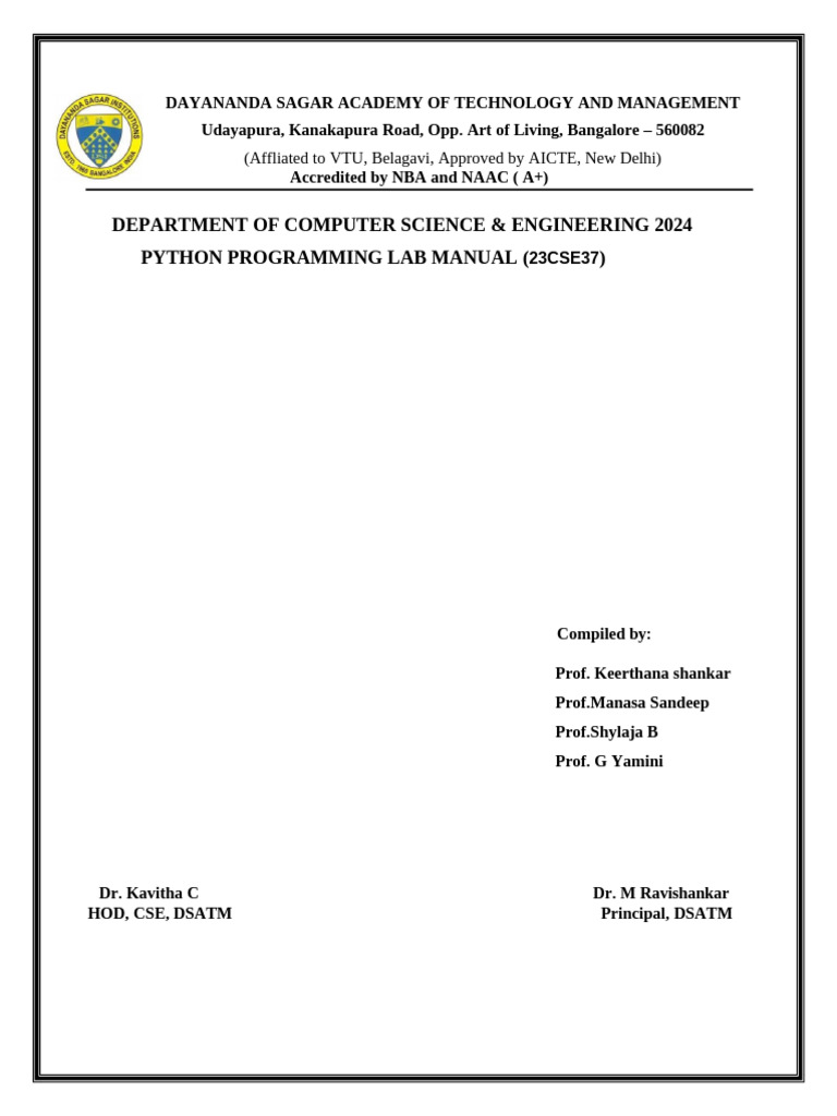 PYTHON LAB MANUAL-2024(autonomous) | PDF | Area | Engineering