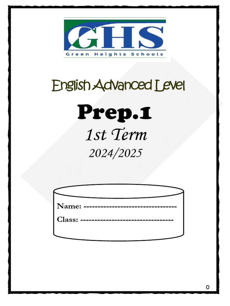 English Booklet Prep.1 (1st Term) 2024 - 2025 | PDF | Rain | Sky