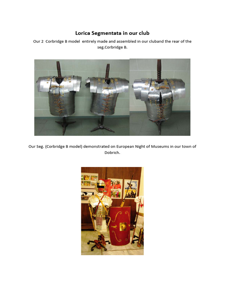 Corbridge B Lorica Segmentata Overview | PDF