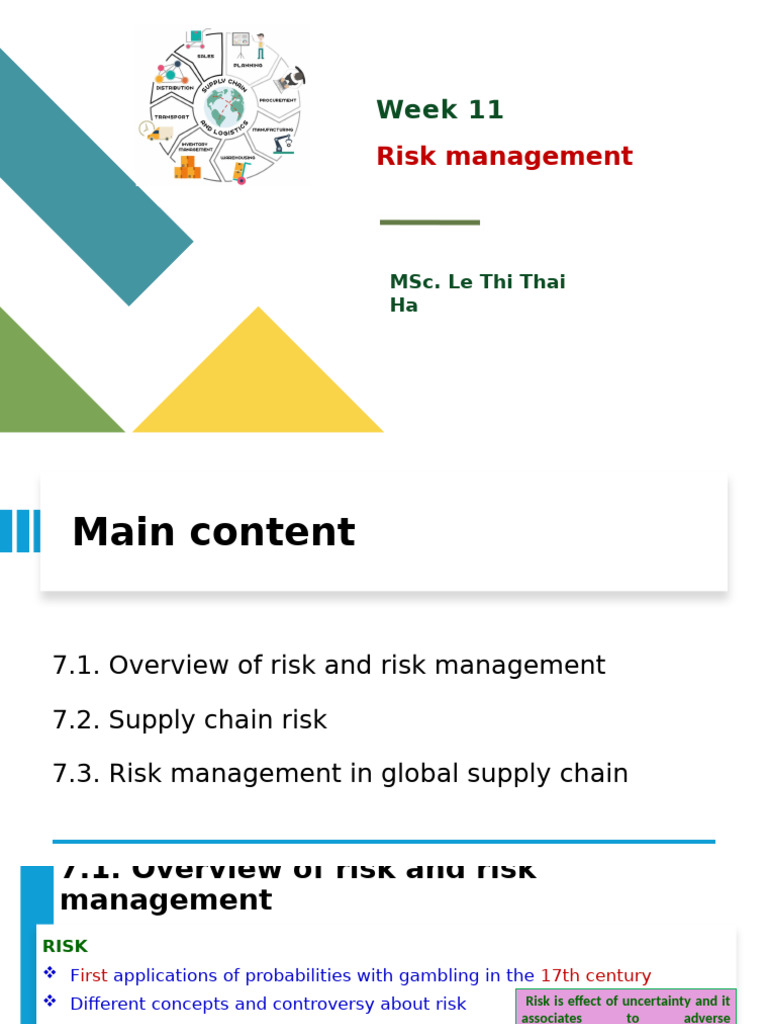 W11 Risk management_ | PDF | Risk | Supply Chain