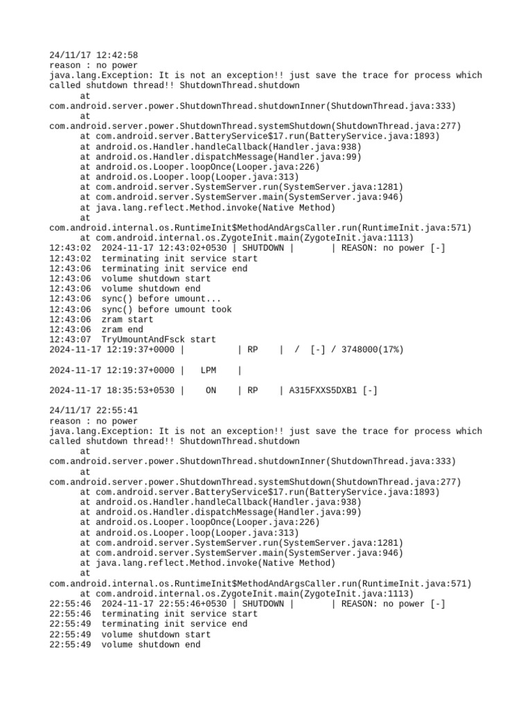 Power Off Reset Reason Backup Pdf Java Programming Language Oracle Acquisitions