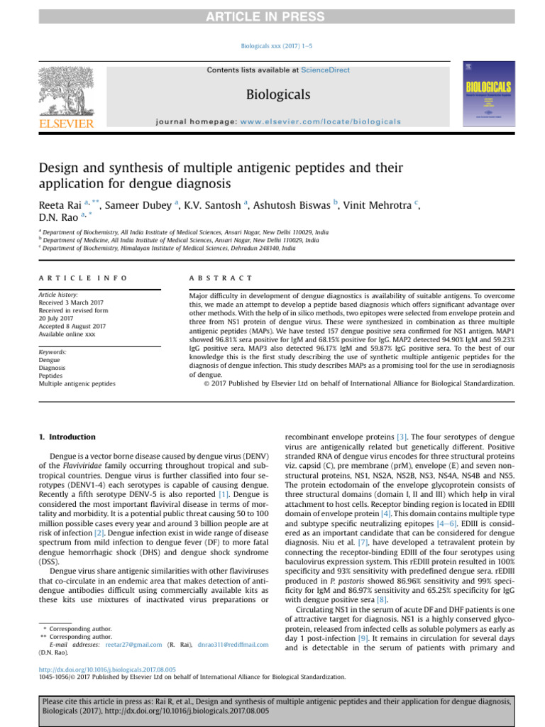 Biologicals: Reeta Rai, Sameer Dubey, K.V. Santosh, Ashutosh Biswas ...