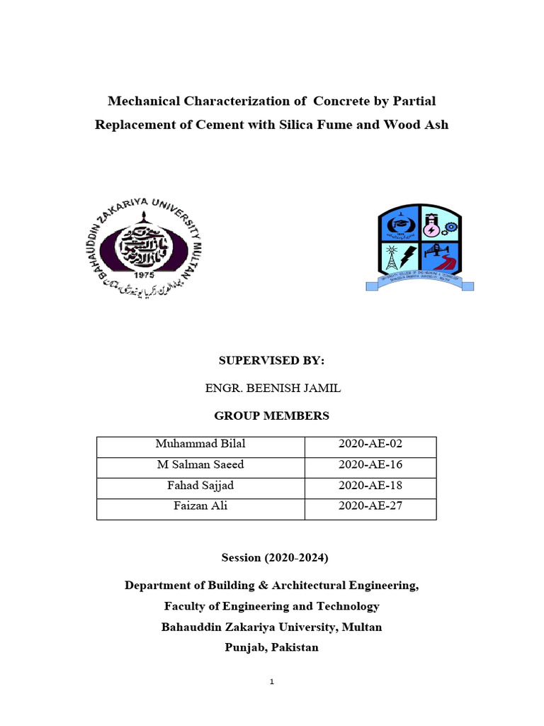 Fyp Thesis | PDF | Concrete | Cement