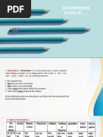 Class 9 Determiners Worksheet | PDF