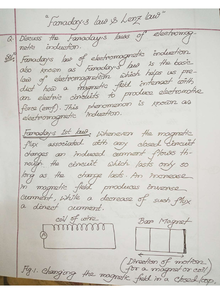 Faradays and Lenz Law | PDF