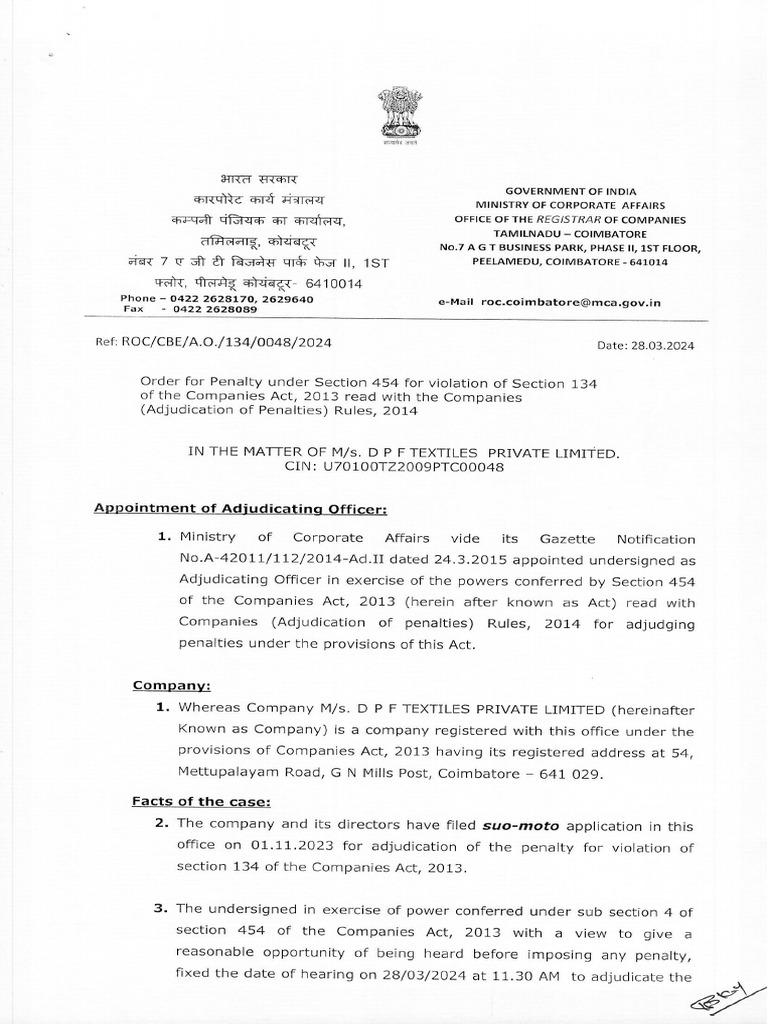 DPF Extiles Private Limited 20240410 | PDF