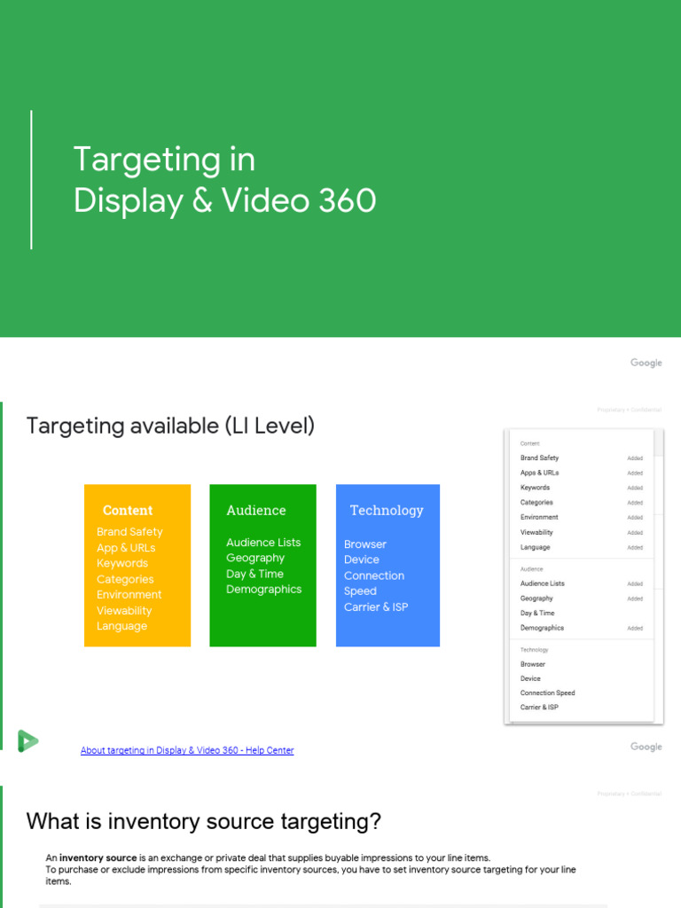 Overall Targeting in DV360 | PDF | Software | Computing