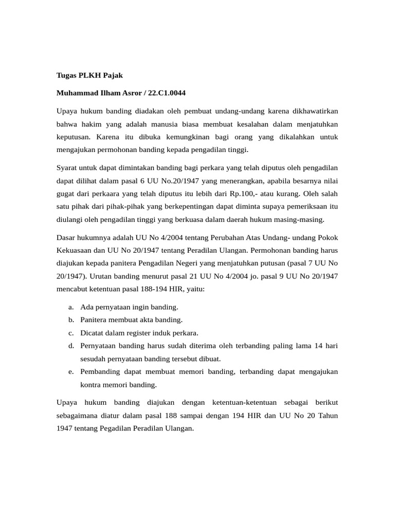 Prosedur Banding Pajak PPN | PDF