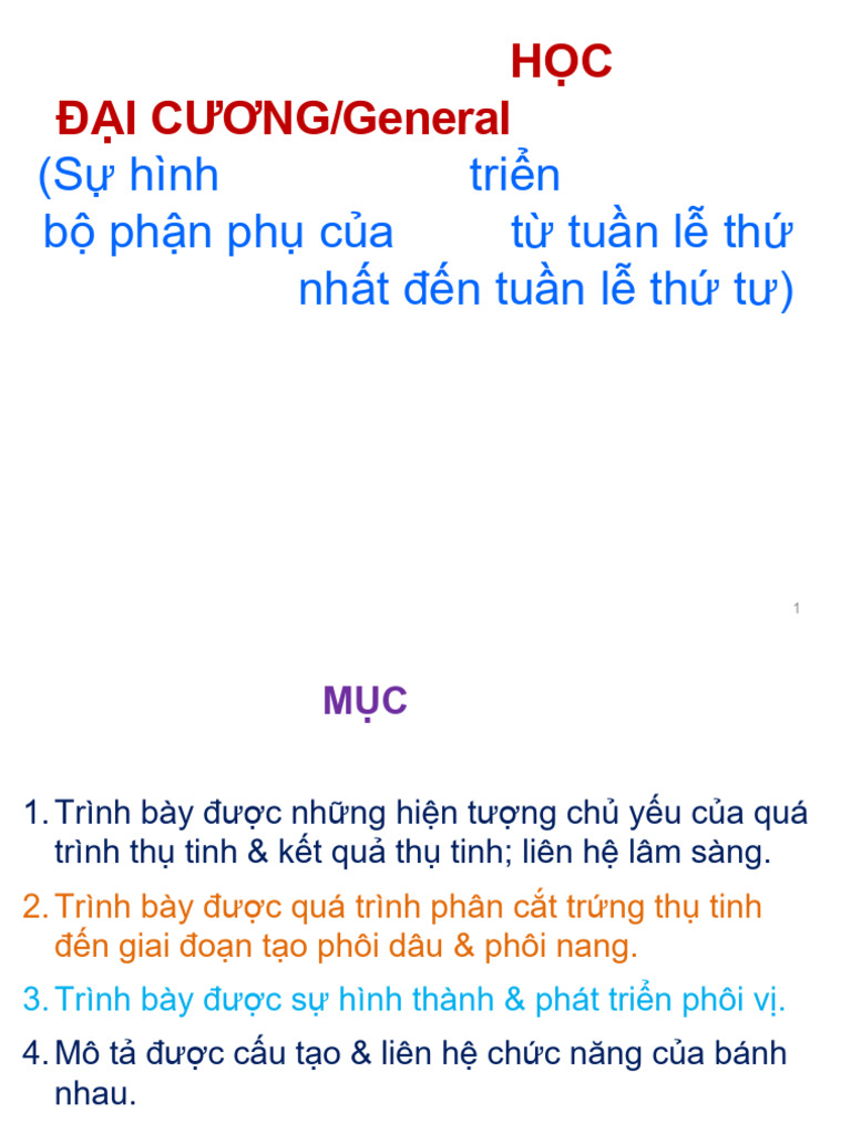 B6.1.Bai Giang Phoi Thai Hoc Dai Cuong OK PDF | PDF