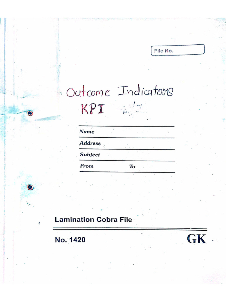 Kpi Outcome Indicators Pdf