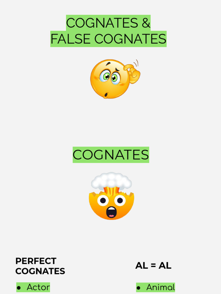 Cognates and False Cognates Guide | PDF