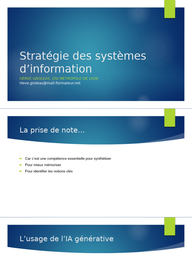 24-25 Stratégie Des SI v2 | PDF | Argumentation | Développement durable