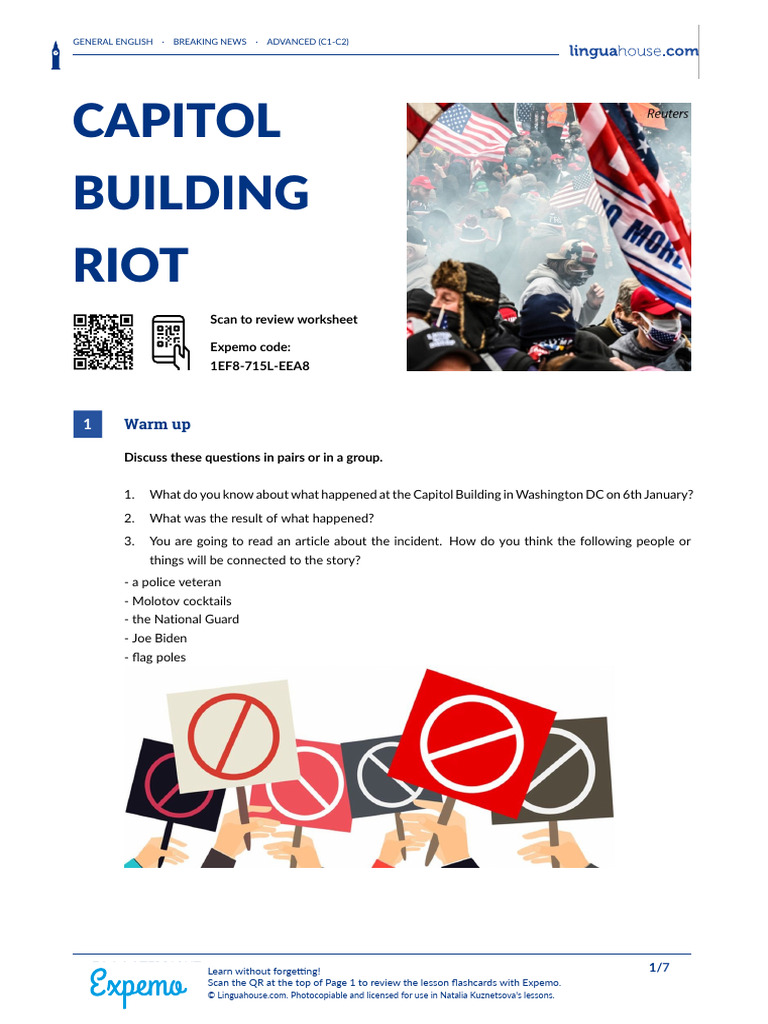 Capitol Building Riot British English Student C1 C2 | PDF