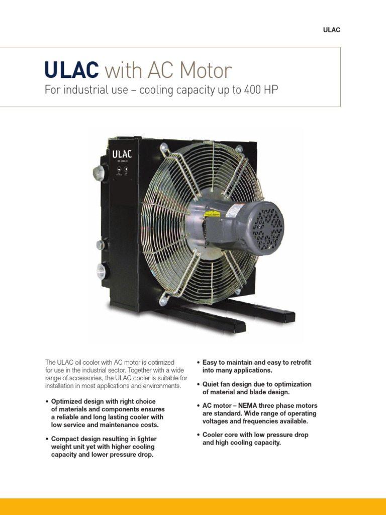 ULAC Coolers | PDF | Alternating Current | Flow Measurement