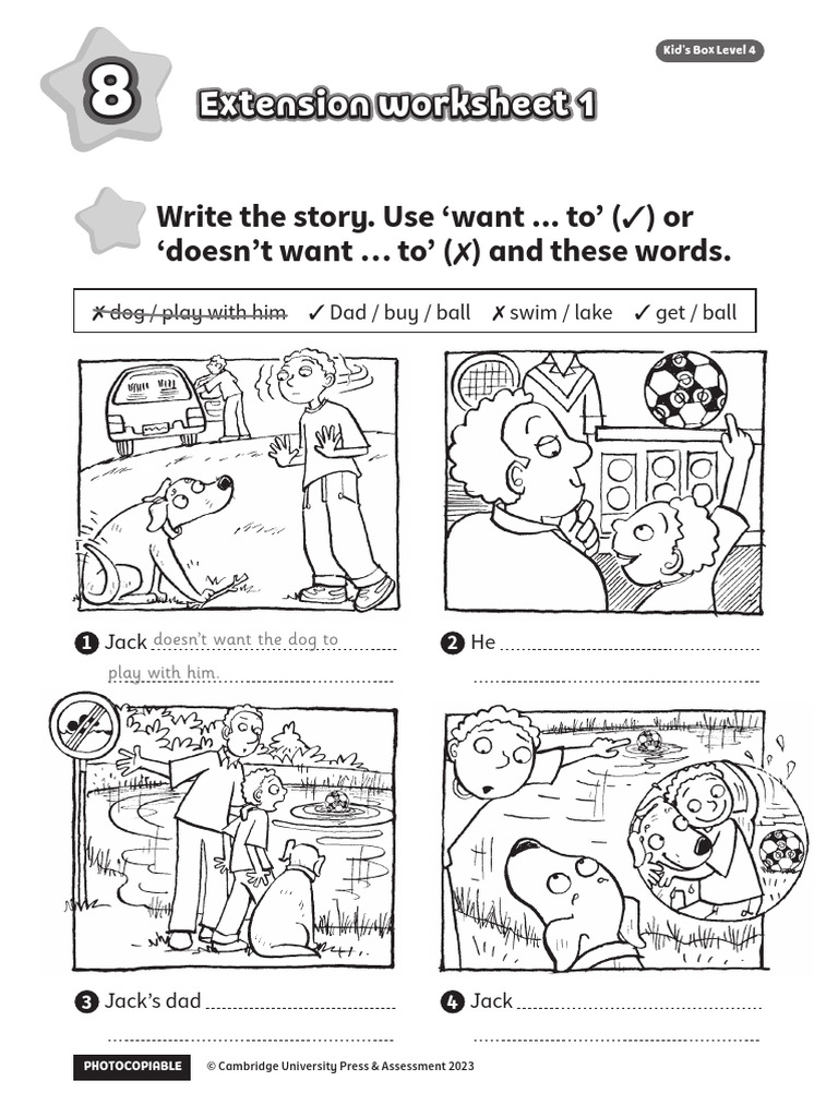 KBNGESS KidsBox Level4 Unit8 Extension Worksheet 1 | PDF