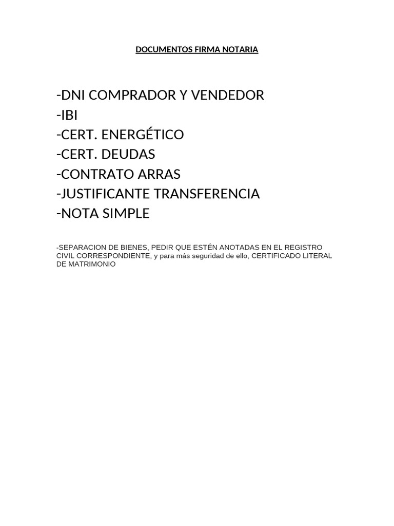 Documentos Firma Notaria | PDF