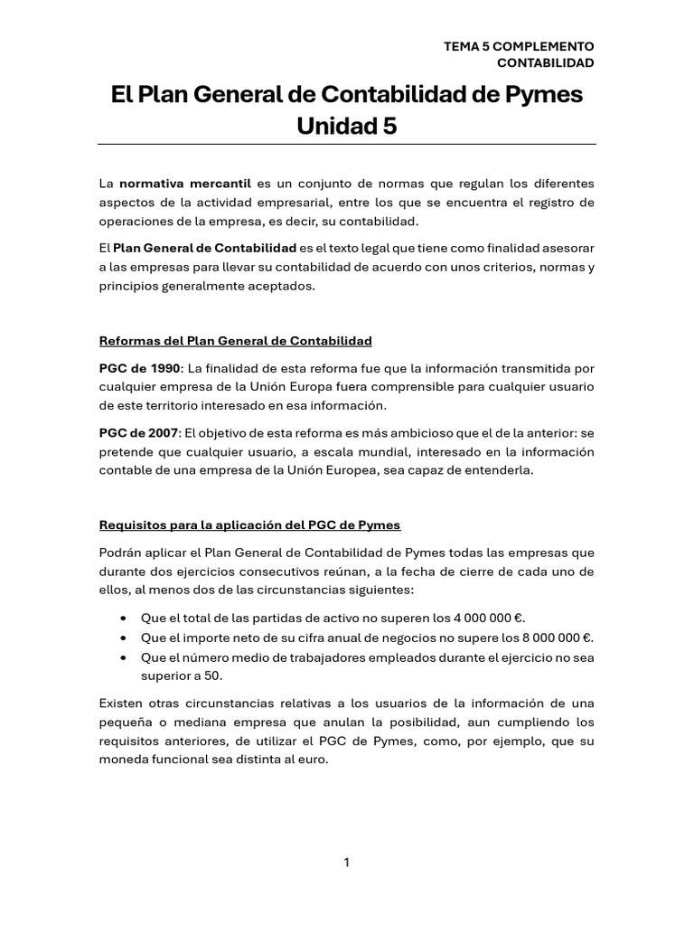 Tema 5 Completo | PDF | Contabilidad | Estado financiero