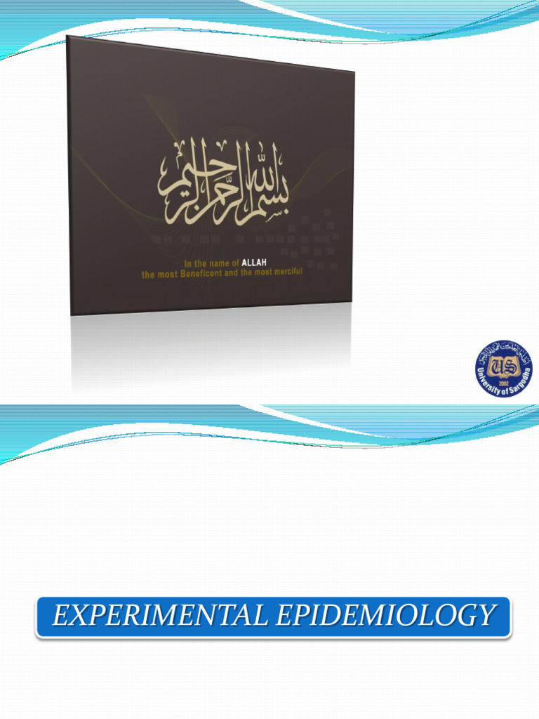 Experimental Epidemiology | PDF | Experiment | Randomized Controlled Trial