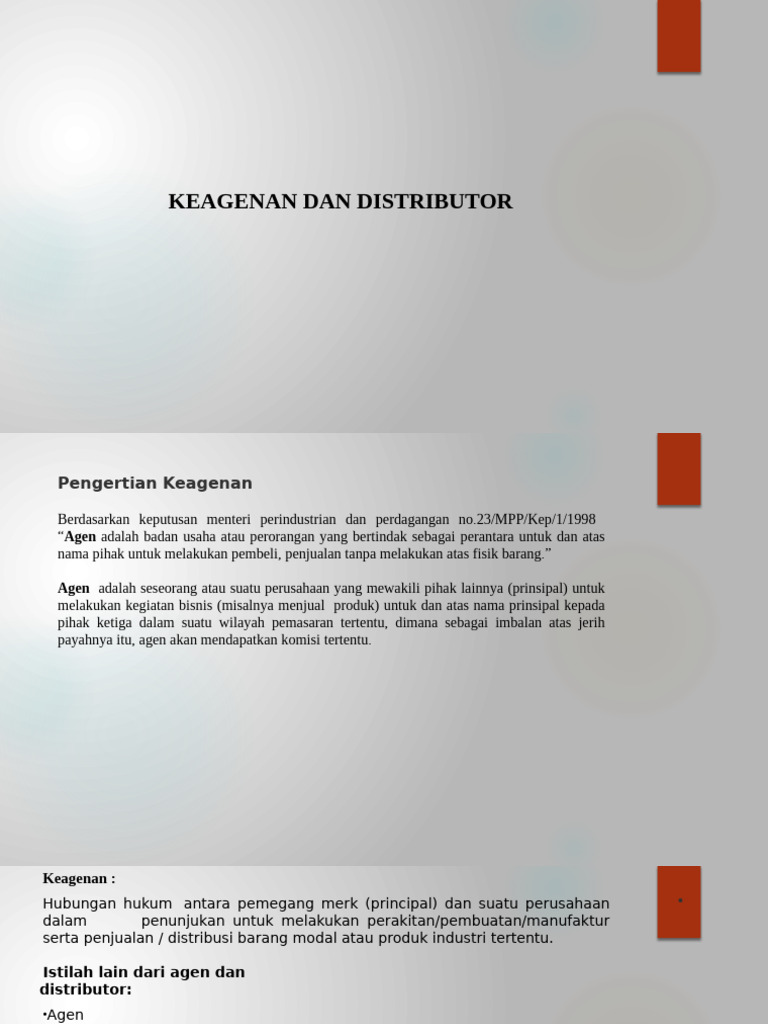 Panduan Keagenan dan Distributor | PDF