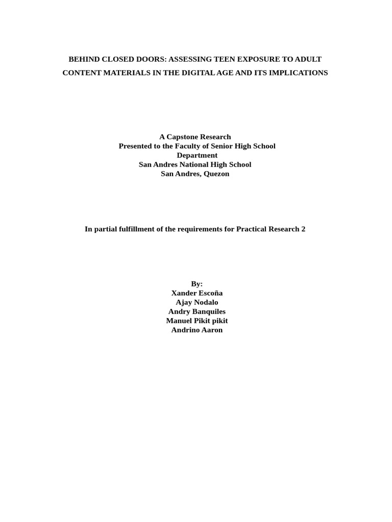 Escona Pi Ar To Formatted | PDF | Adolescence | Self Control